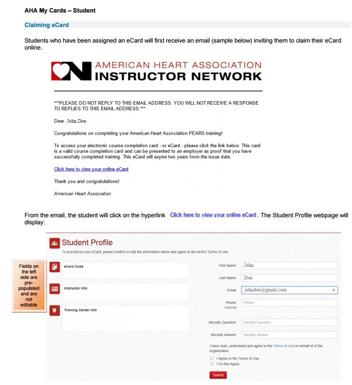 eCard Info - CPR Training